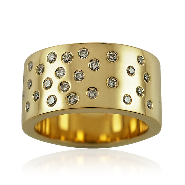 Diamond Scattered Flush Set Ring