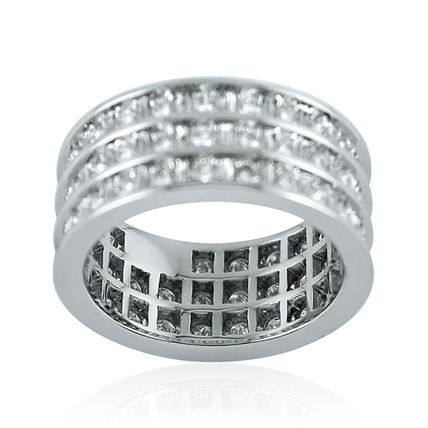 Diamond Triple Row Dress Ring