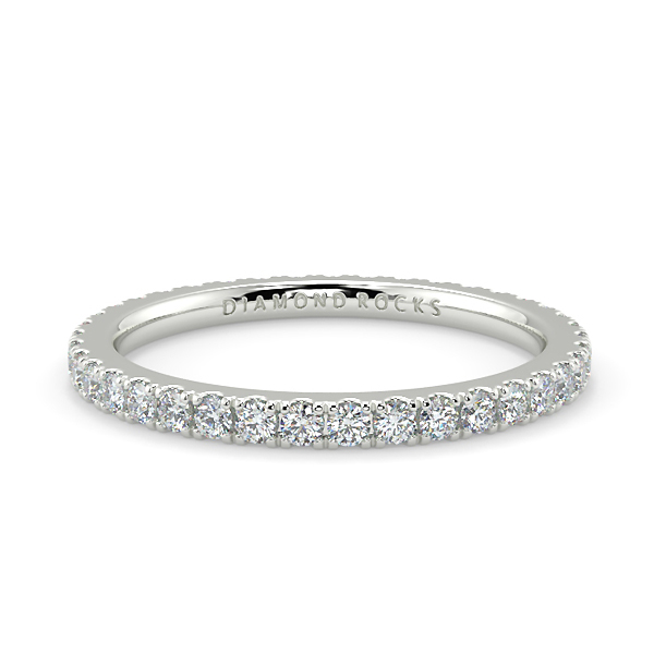 1.7mm Round Brilliant Cut Micro Set Full Eternity Ring