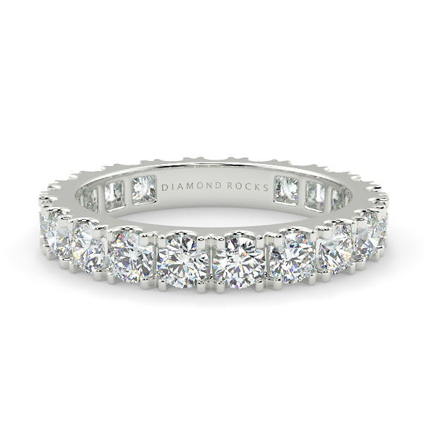 3.7mm Round Brilliant Cut Micro Set Full Eternity Ring