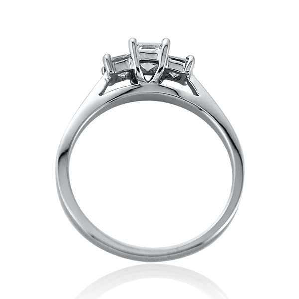 Diamond Princess Cut Trilogy Ring