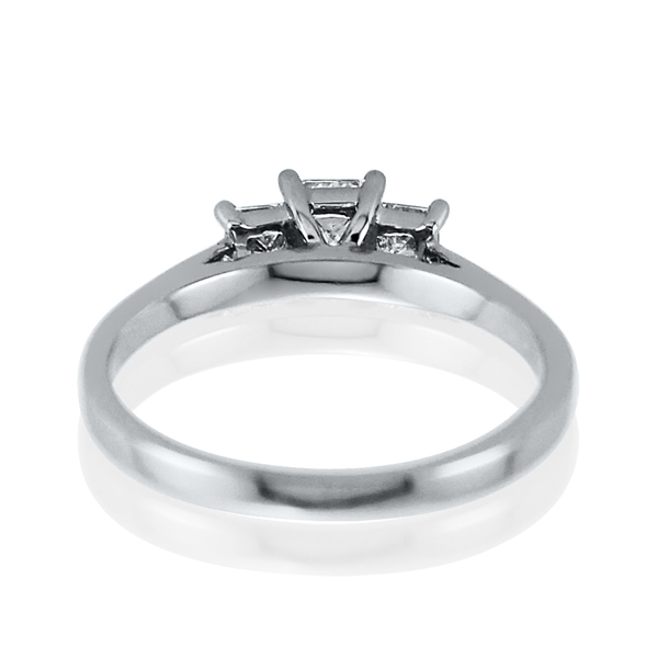 Diamond Princess Cut Trilogy Ring