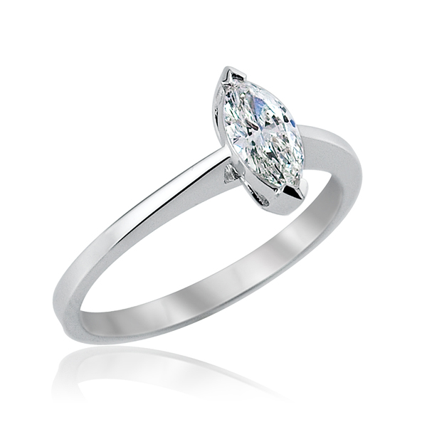 Diamond Marquise Solitaire Ring