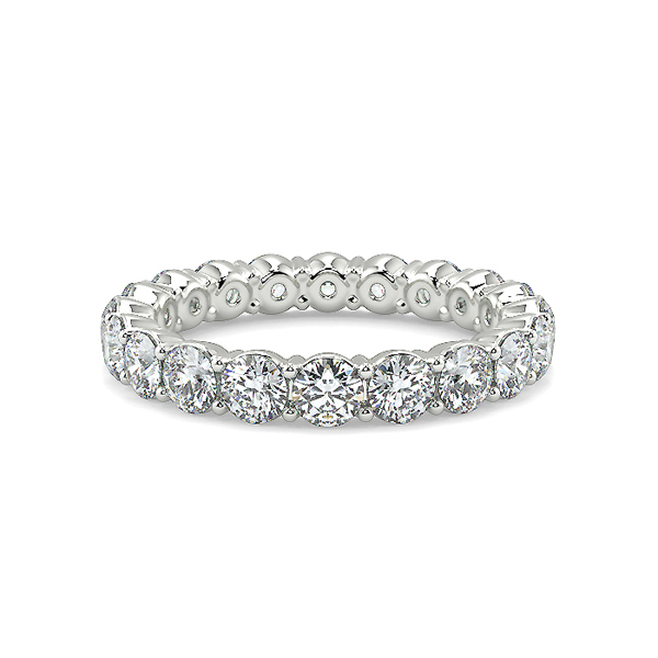 2.00Ct Lab Grown Diamond Round Brilliant Cut Claw Set Full Eternity Ring